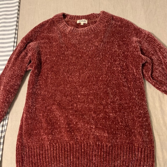 Sweaters | Burnt Red Color Chenille Sweater | Poshmark